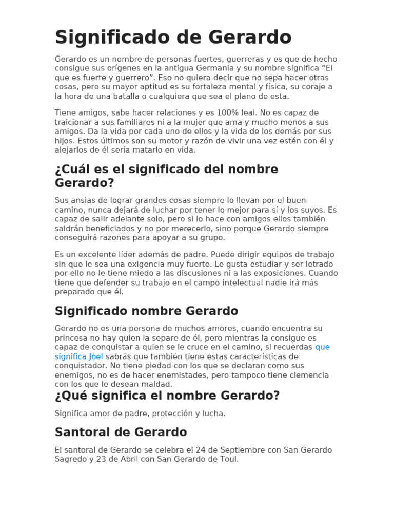 Significado de Gerardo | PDF