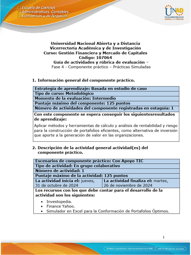 Guía para El Desarrollo de Componente Práctico - Unidad 3 - Fase 4 - Componente Práctico ...