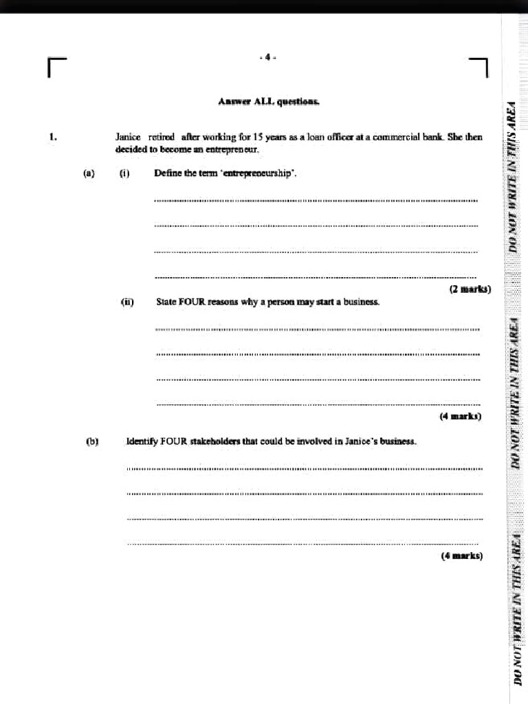 POB Past Paper Questions Practice | PDF