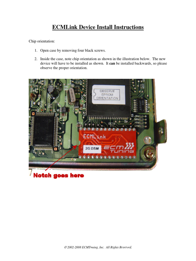 Microsoft Word - ECMLink Chip Instructions | PDF