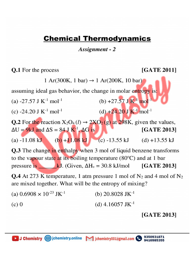1389140-Thermo Assignment 2 | PDF