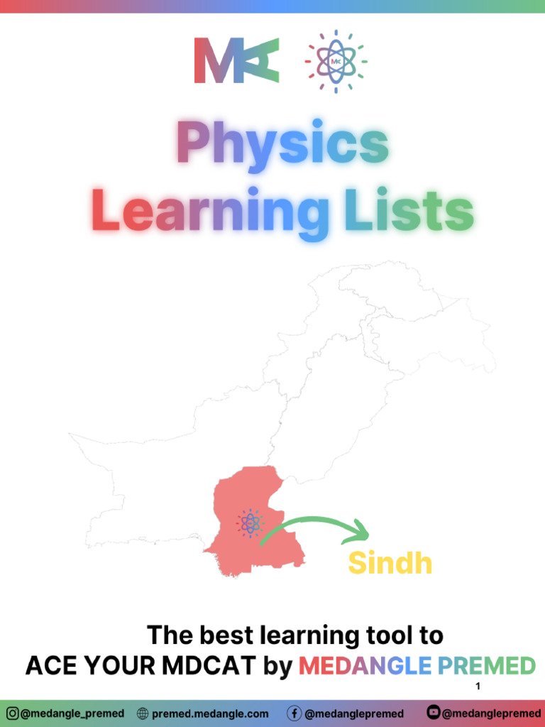 Learning List - Physics (Sindh) - MedAngle Premed | PDF