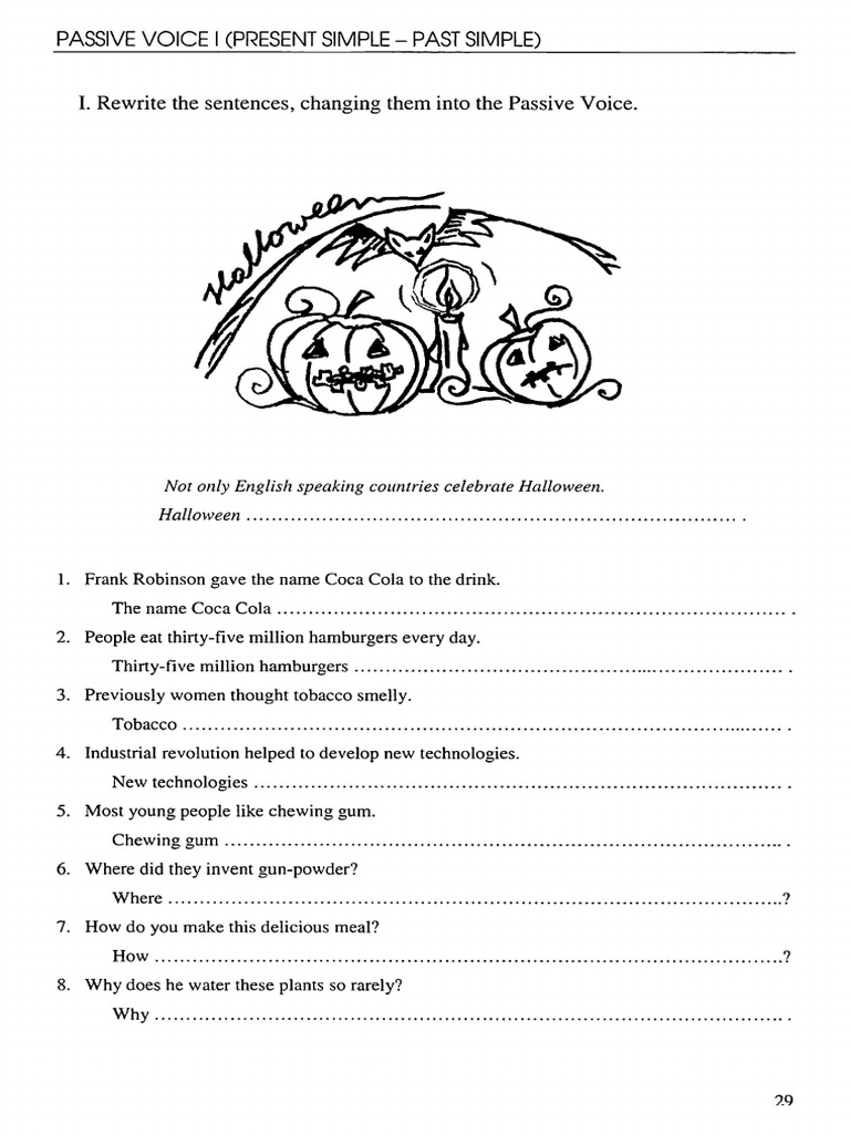 Passive Voice and Causative Forms - With Key | PDF
