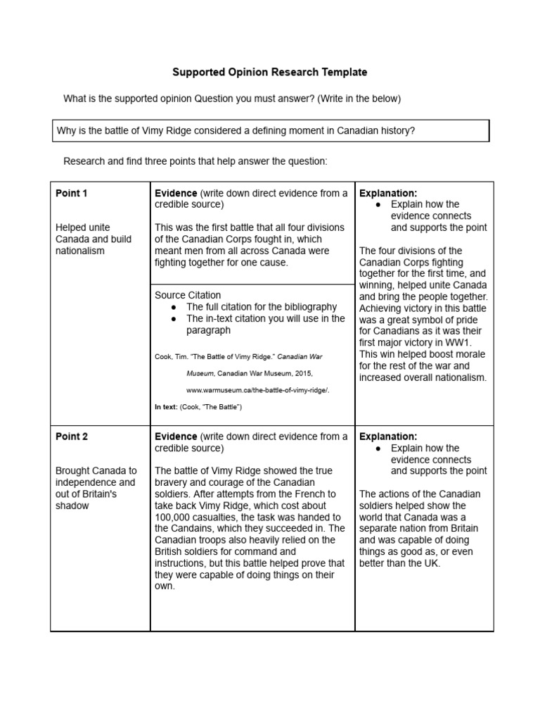 Vimy Ridge Organizer | PDF