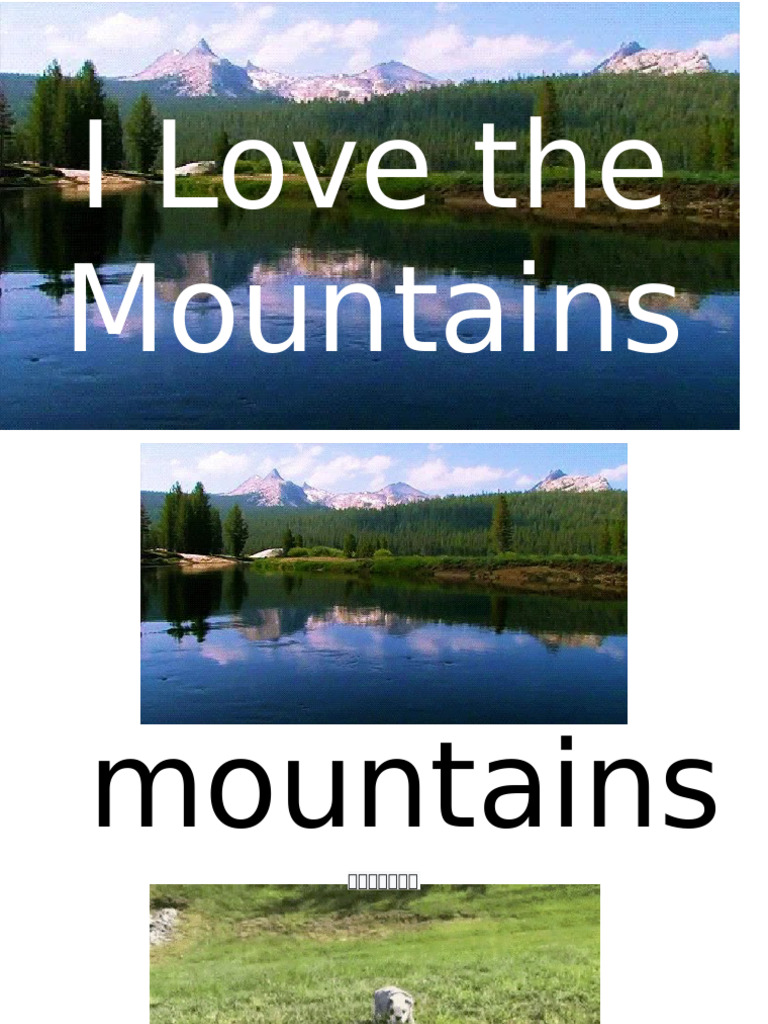 I Love The Mountains | PDF