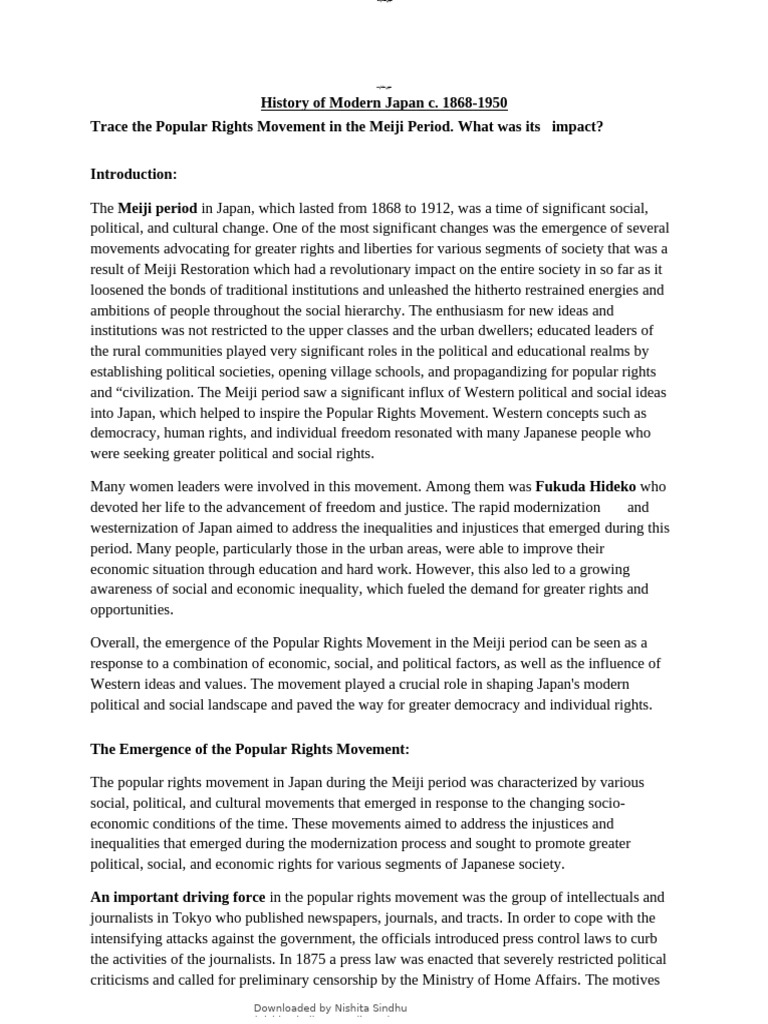 Modern Japan Assignment | PDF | Labor Rights | Labour Economics