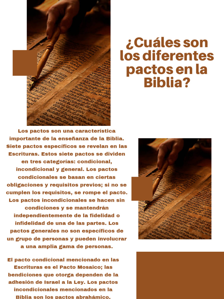 ¿Cuáles Son Los Diferentes Pactos en La Biblia | PDF
