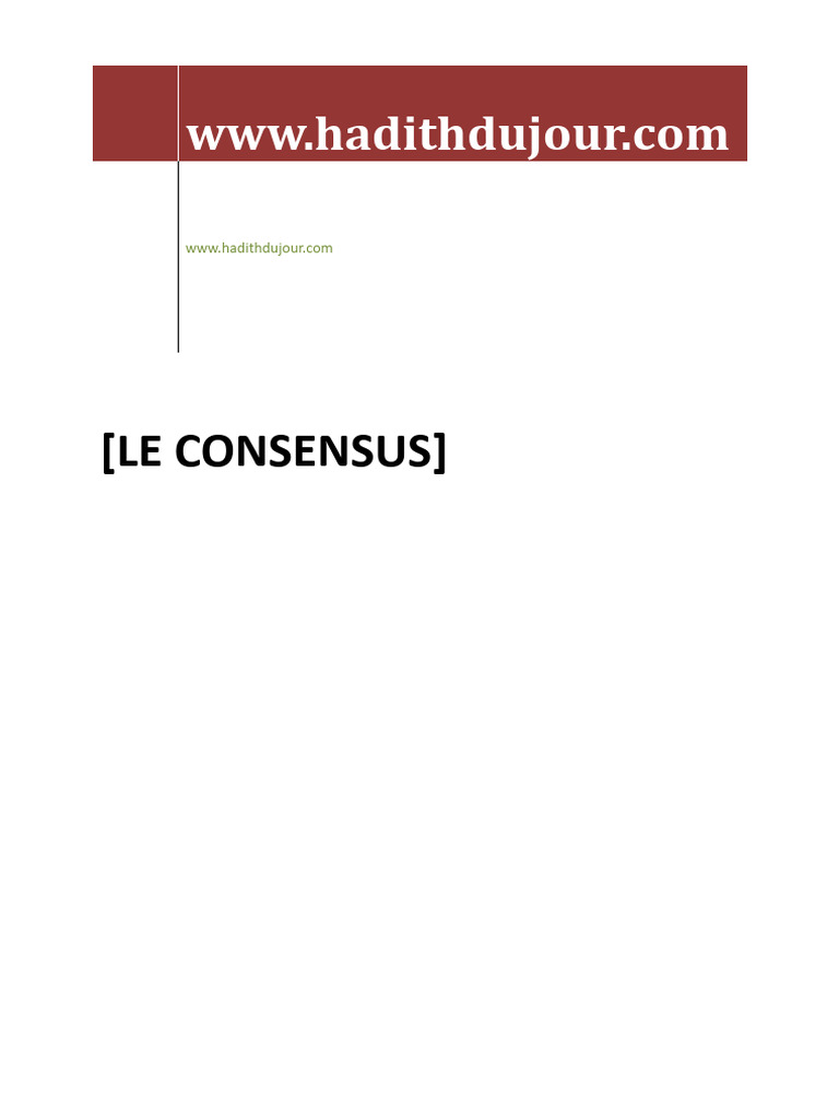 Le Consensus | PDF