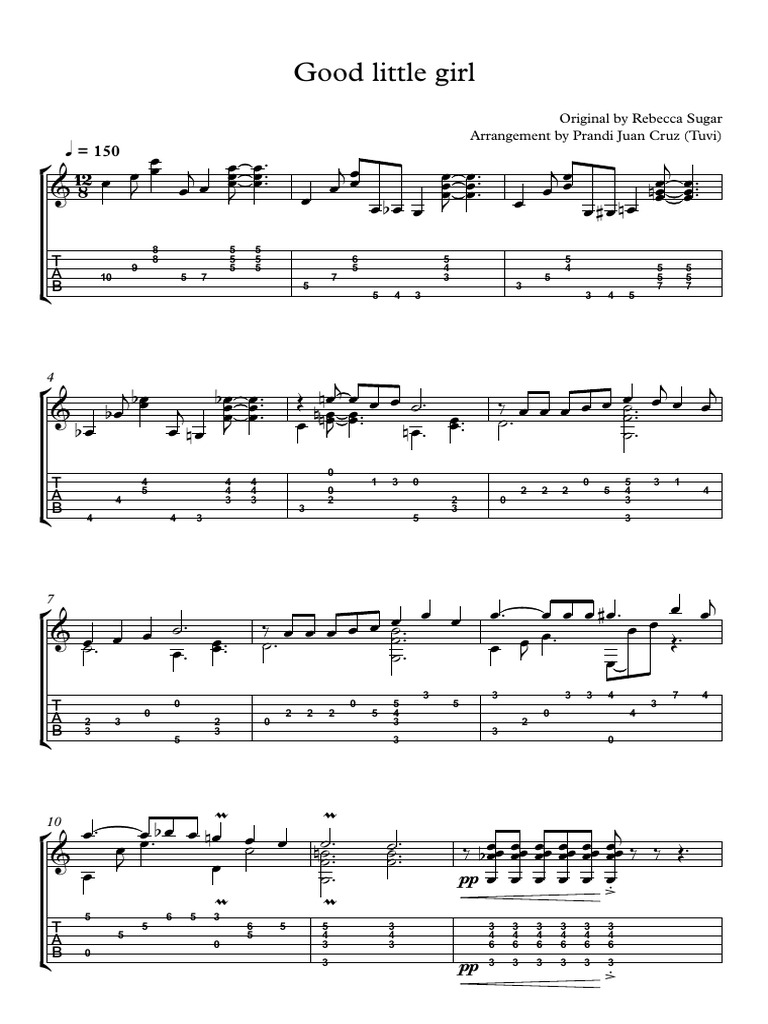 good little girl (Classical guitar) Sheet music + Tab | PDF