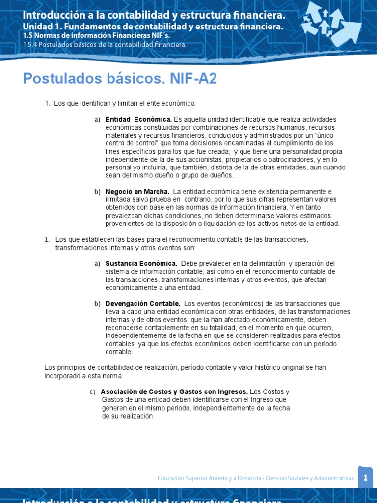 Postulados Basicos. NIF A 2 | PDF | Contabilidad | Business