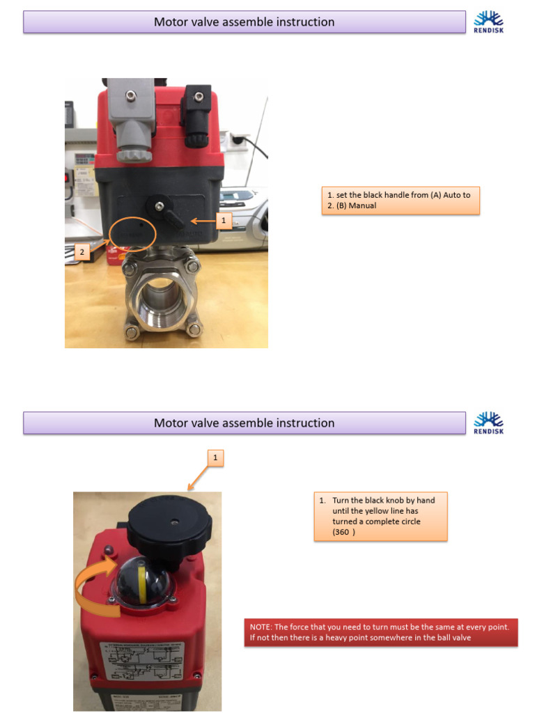 Motor Valve Assemble Instruction Expanded Version | PDF