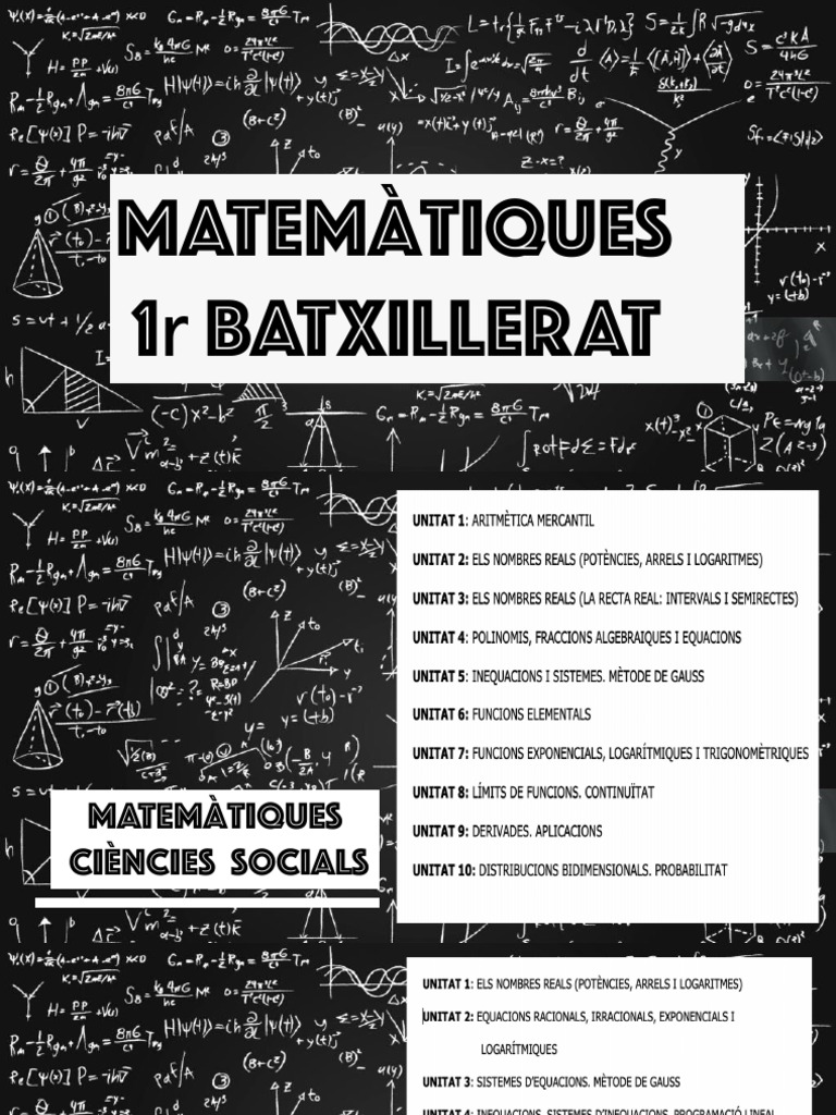 Matemàtiques 2N Batx | PDF