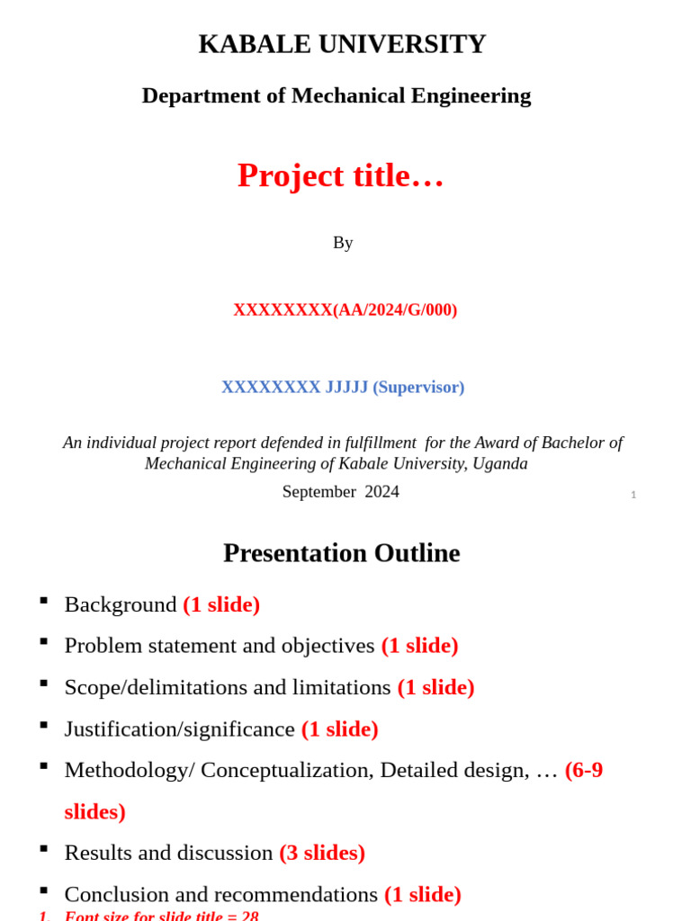BME - Individual Project Presentation Tempalate | PDF