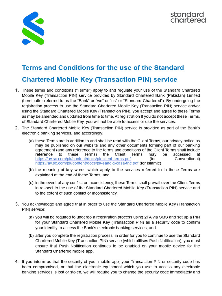PK SC Mobile PK Key TNC | PDF