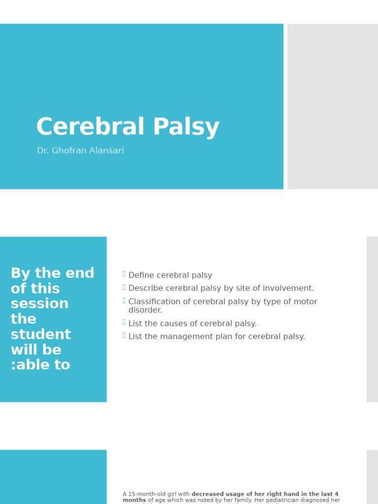 Cerebral Palsy | PDF