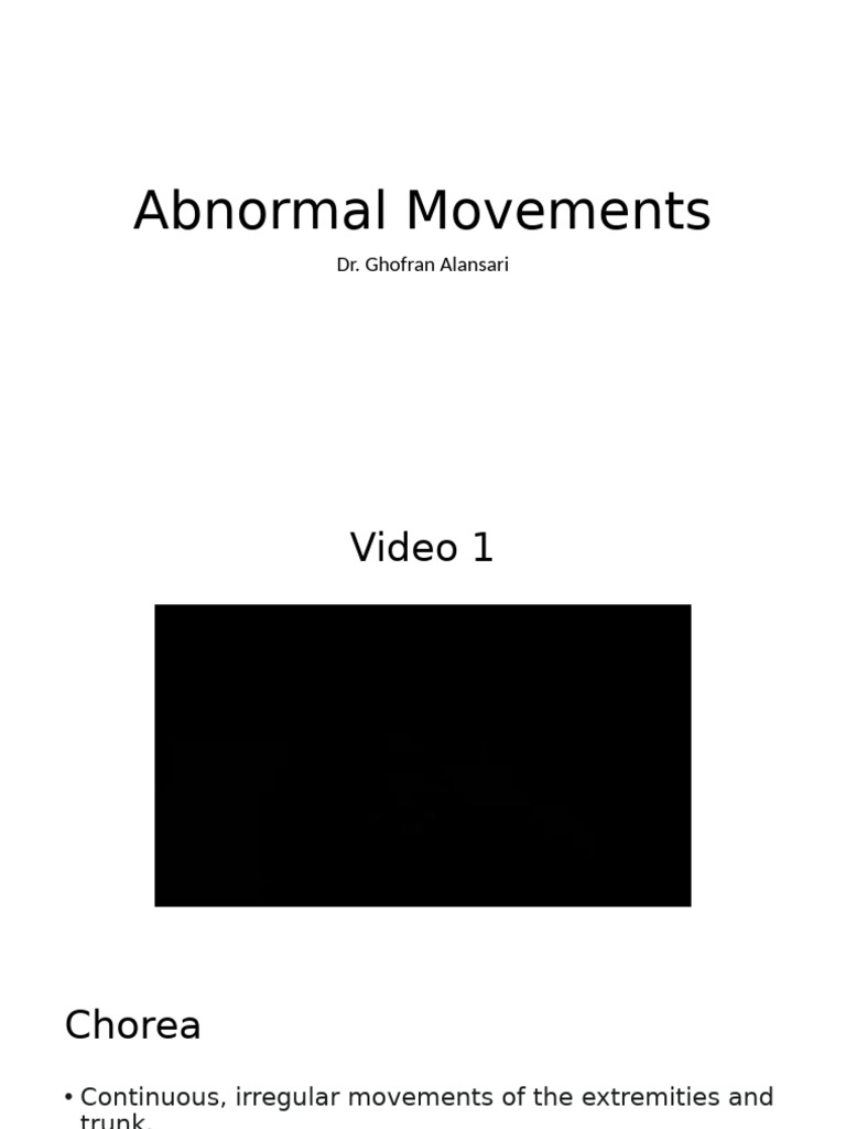 Abnormal Movements | PDF