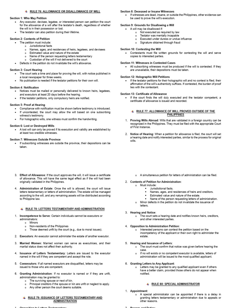 Rule 76-90 Specpro | PDF