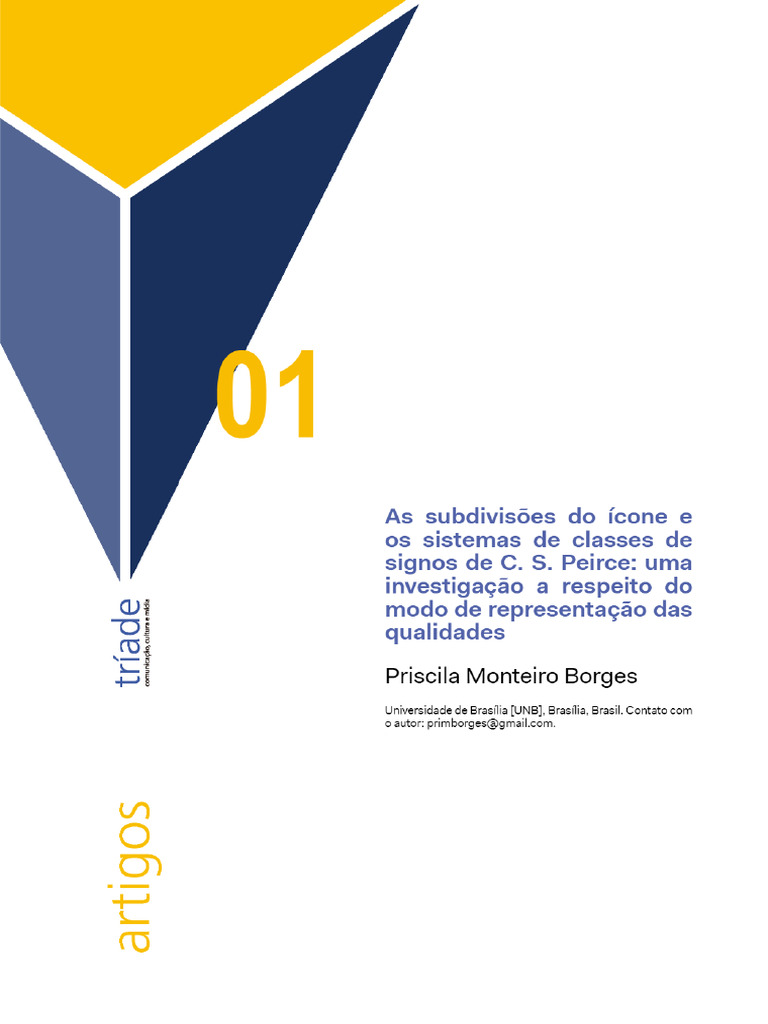 Artigo As Subdivisões Do Ícone e Os Sistemas de Classes de Signos de C. S. Peirce | PDF