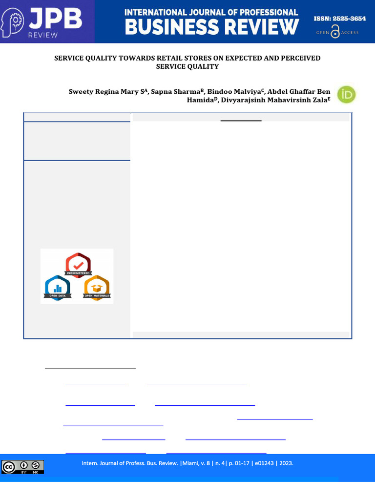 J12. Service Quality Towards Retail Stores On Expected and Perceived Service Quality | PDF