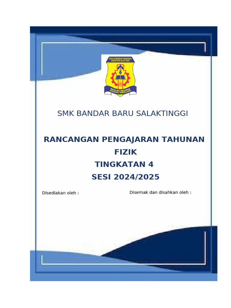 RPT Fizik T4 2024 | PDF