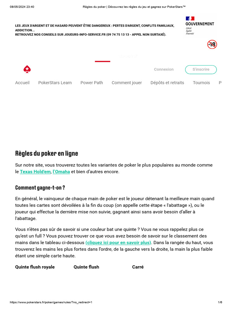 Règles Du Poker - Découvrez Les Règles Du Jeu Et Gagnez Sur PokerStars ...
