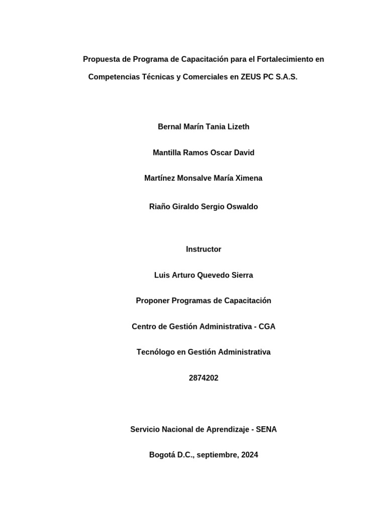 Proponer Programas Decapacitación | PDF | Business | Evaluación