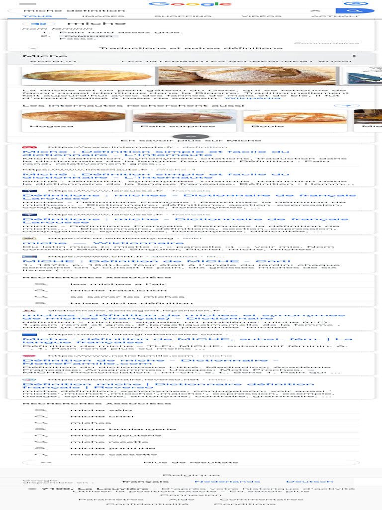 Miche Définition - Recherche Google | PDF