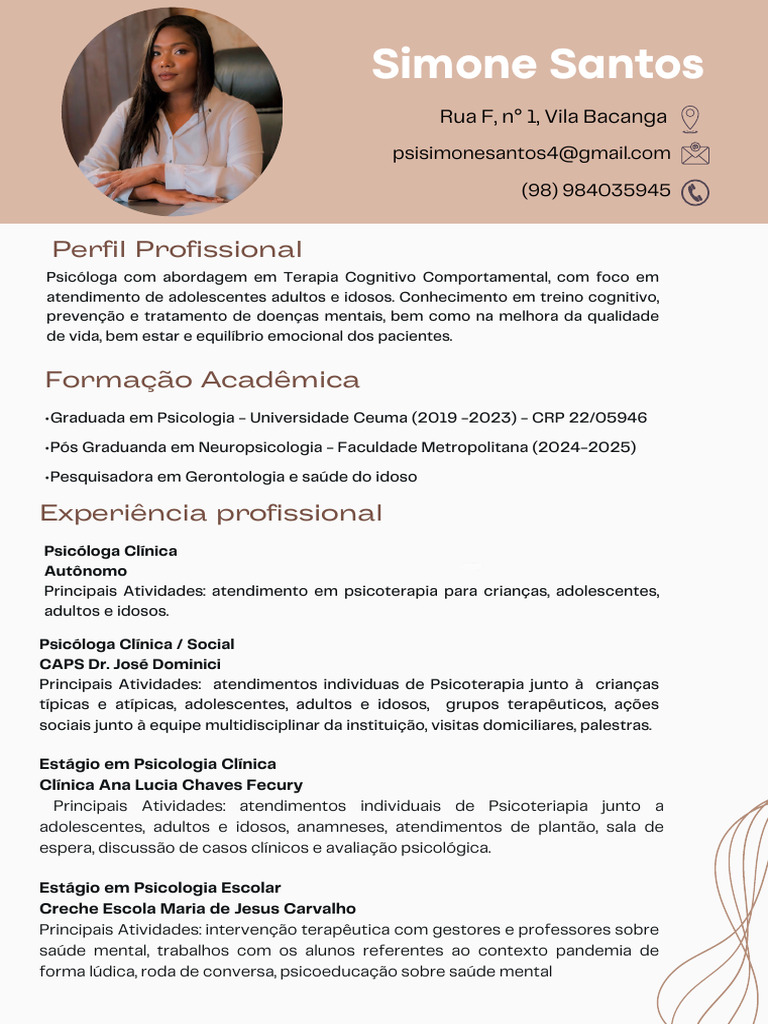 Currículo - Simone Santos PDF | PDF