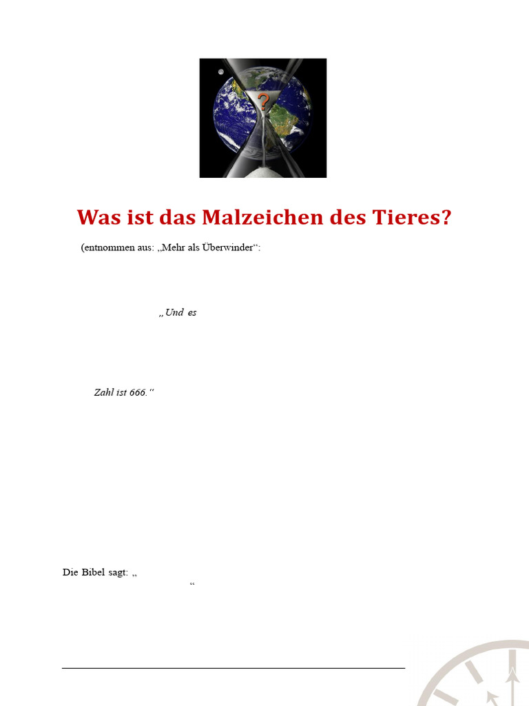 Das Malzeichen Des Tieres | PDF