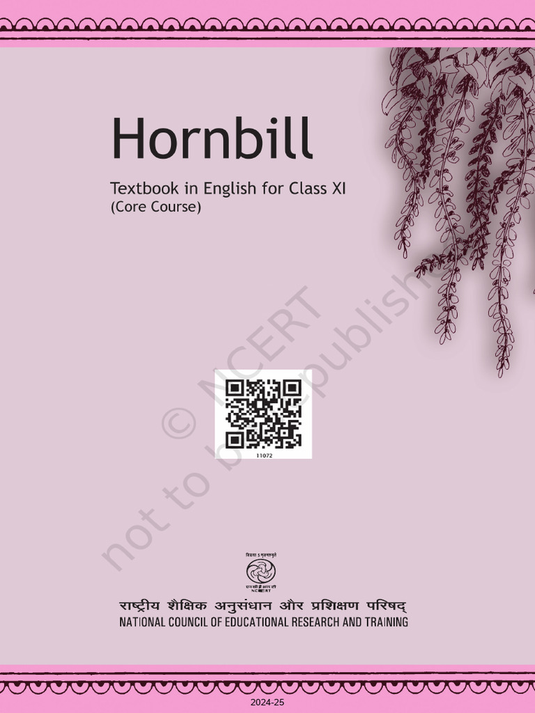 Class 11 English Hornbill Ncert Textbook 2024 25 Pdf