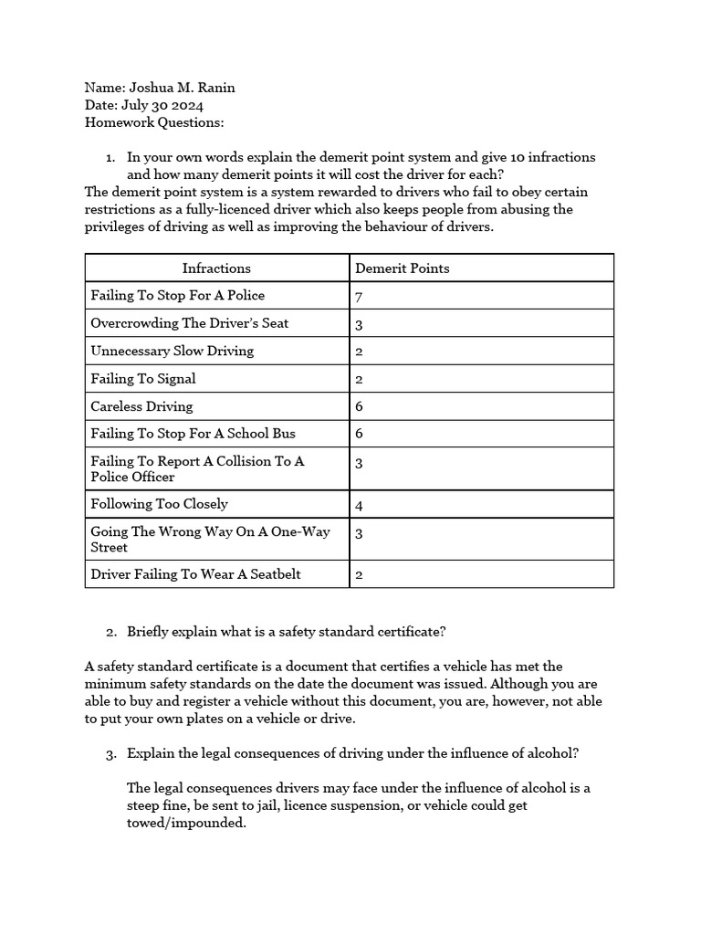 Homework Questions | PDF