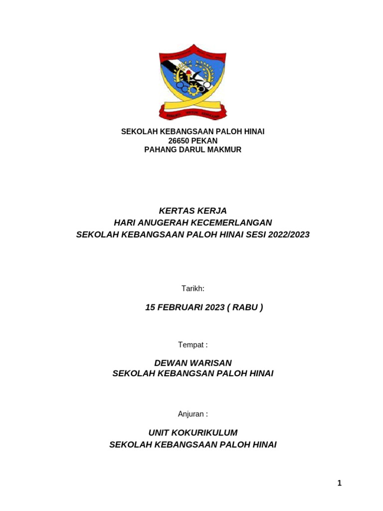 Kertas Kerja Hac 2023 | PDF