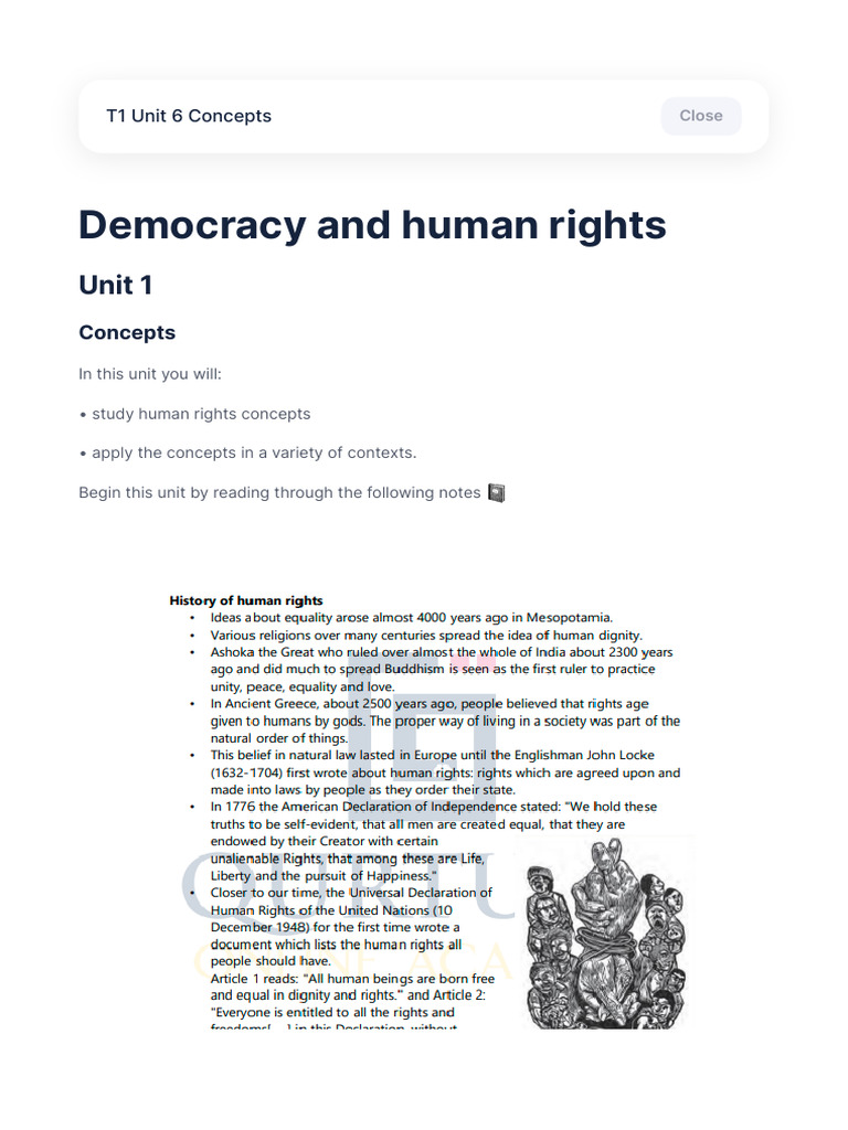 Unit 6 Democracy and Human Rights | PDF