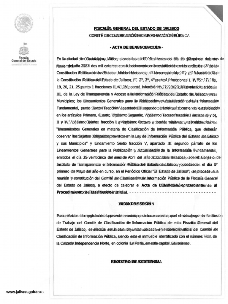 ACTA DENUNCIA - Copias Oficios Dirección Gral. Prev. Delito | PDF ...