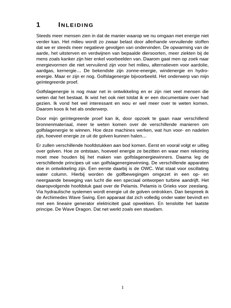 Eindwerk Golfslagenergie | PDF