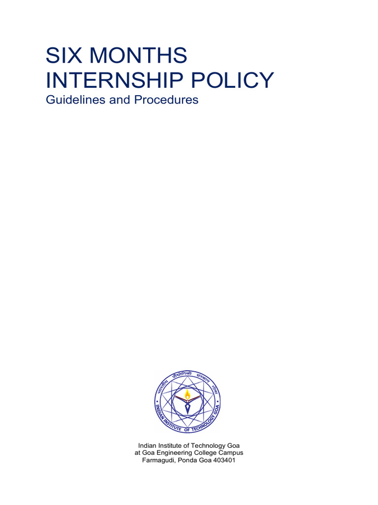 Six Months Internship Policy 1 | PDF