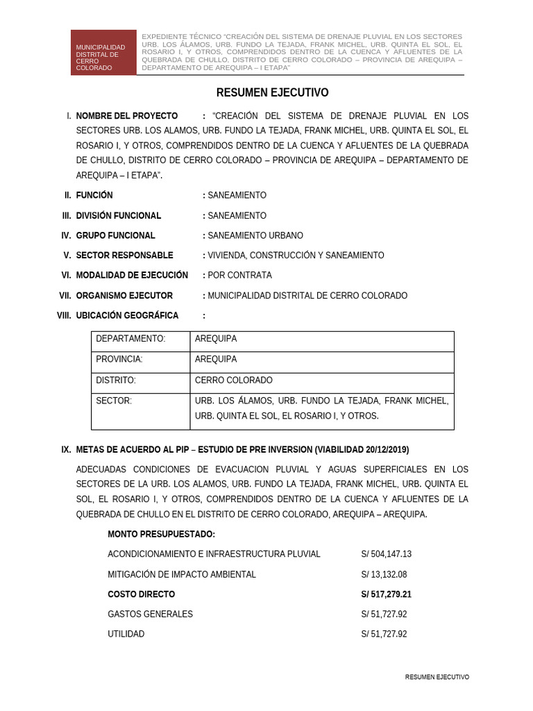 Resumen Ejecutivo | PDF