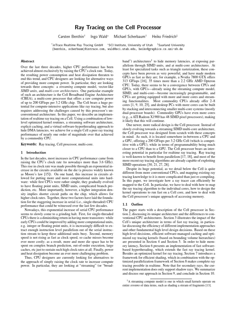 Cell Processor | PDF