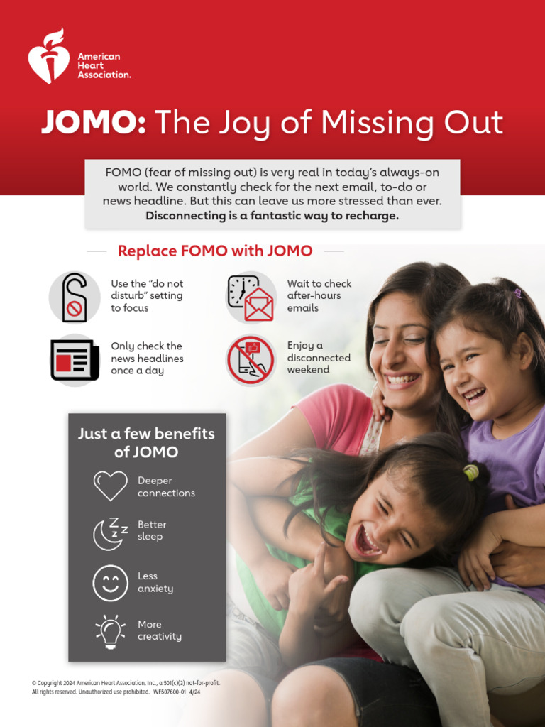 JOMO The Joy of Missing Out Infographic | PDF