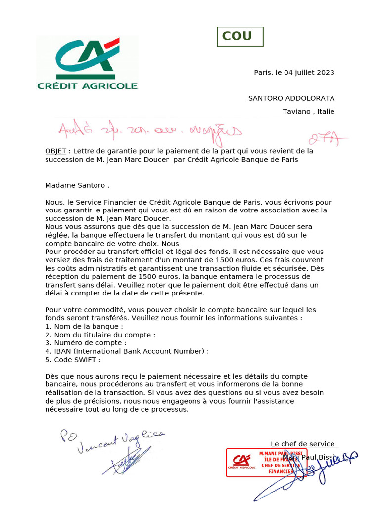 Lettre de Succession | PDF