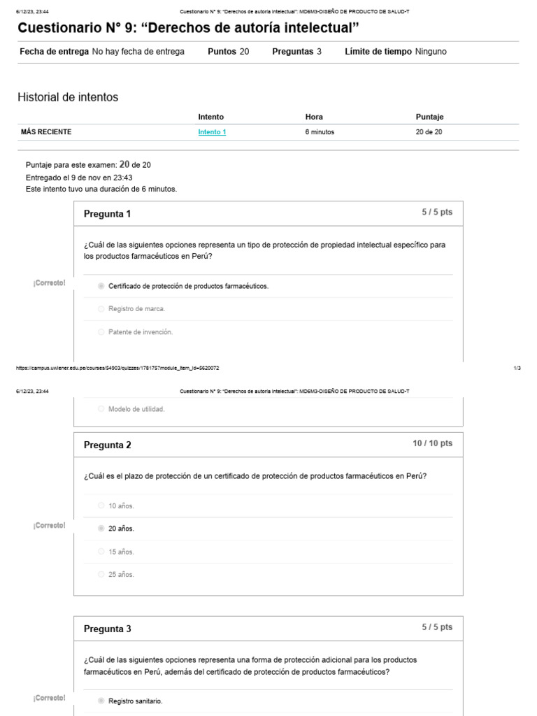 Cuestionario N° 9 | PDF