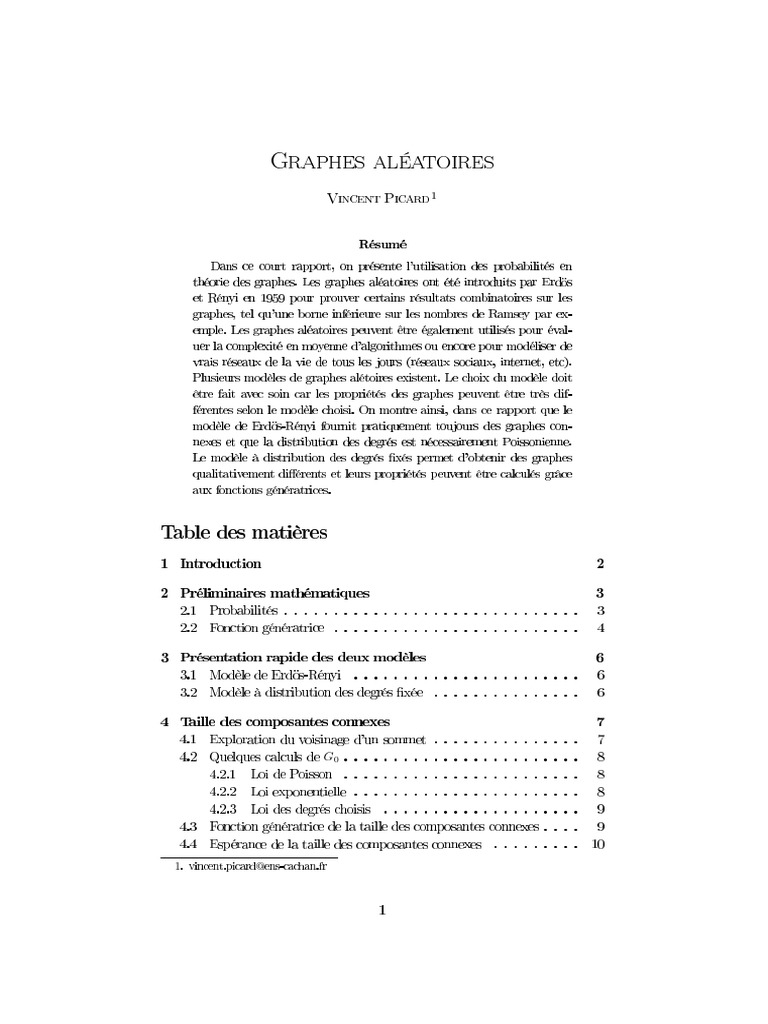 Graph aléatoire | PDF