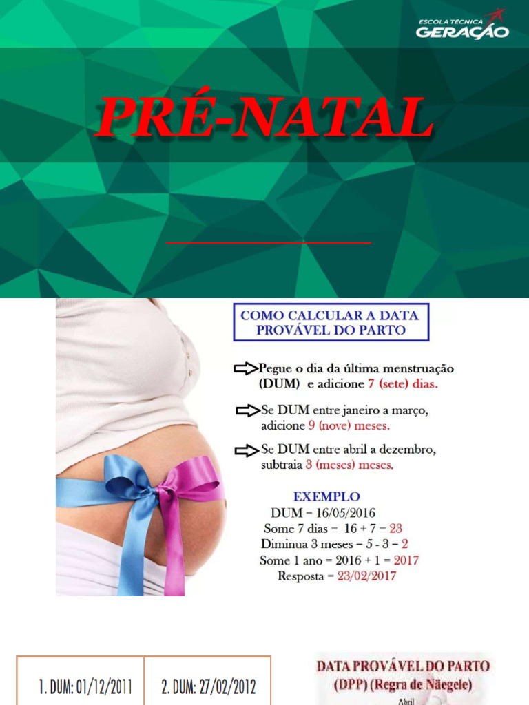 Aula 03 Pré Natal Atualizada | PDF