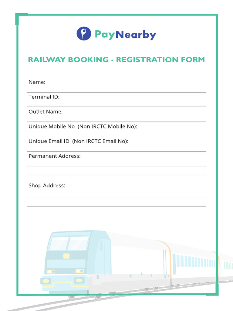 Railway Booking - Registration Form Copy | PDF