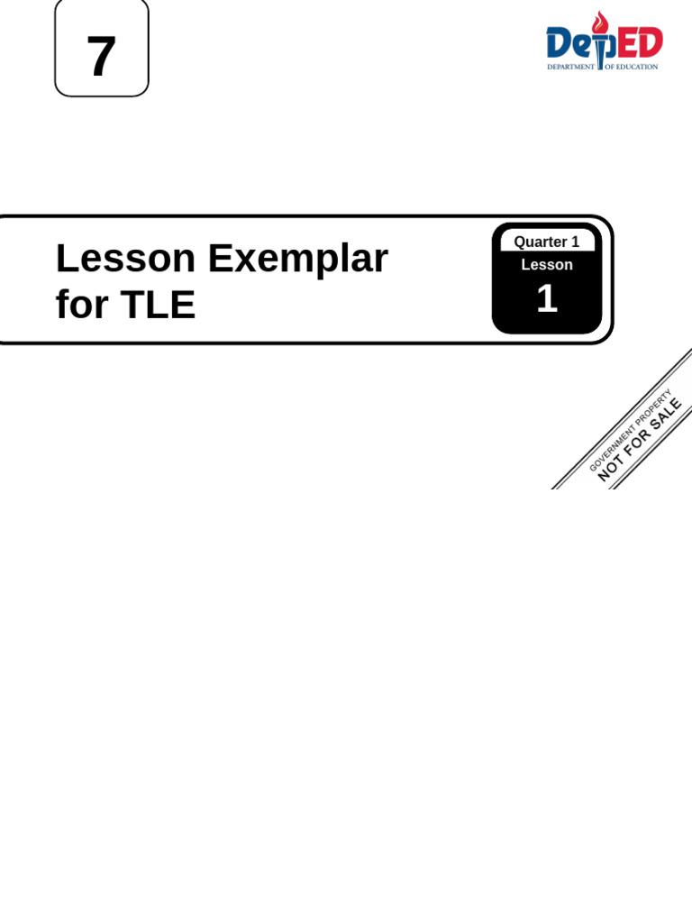 Q1 - LE - TLE 7 - Lesson 1 - Week 1 | PDF
