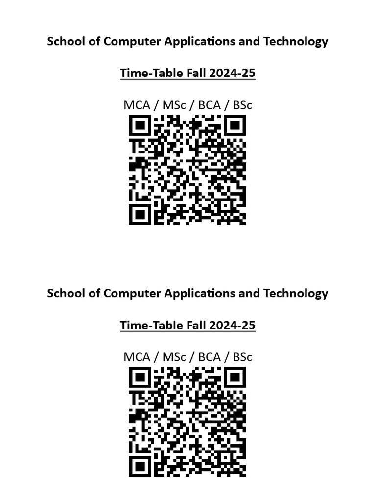 Scat TT QR Code Fall 24-25 | PDF