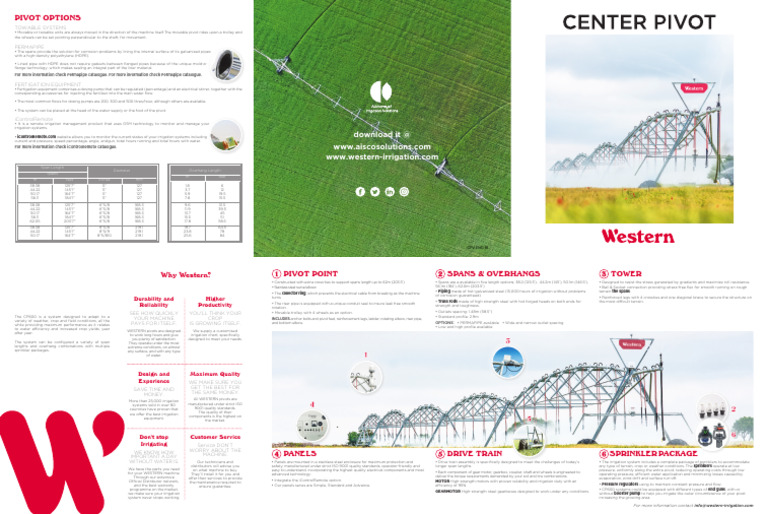 Center Pivot Leaflet Western | PDF | Irrigation | Pipe (Fluid Conveyance)