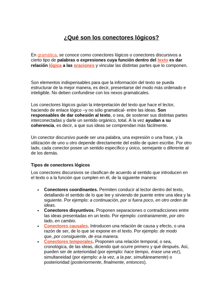 Tipos de Conectores Lógicos | PDF