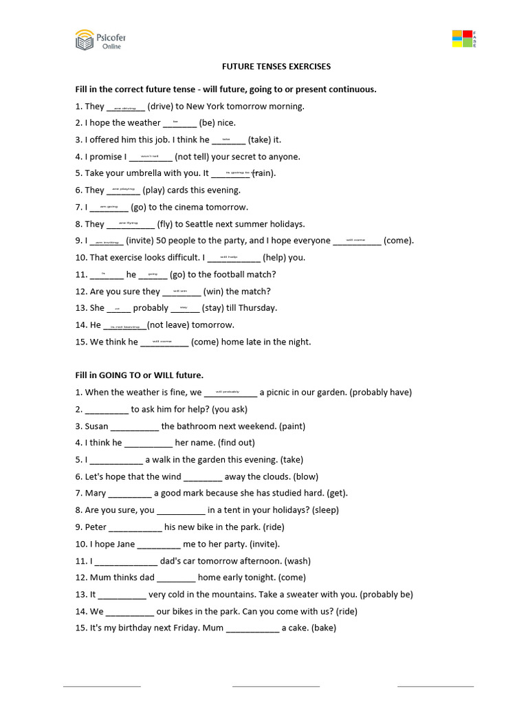 Future Exercises | PDF