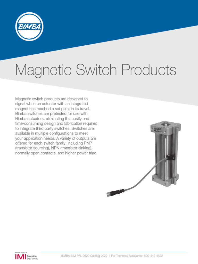 Bimba - Magnetic Switch Products - Catalog | PDF